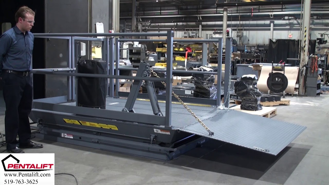 Pentalift Hydraulic Dock Lift Bridge Assist - YouTube