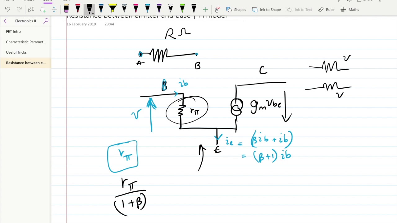 EN2013 - (tutorial) BJT | Pi Model | Emitter-Base Resistance - YouTube