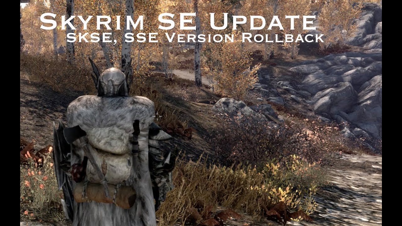 Skryim SE Update: SKSE64 Troubles, Rolling Back my Game - YouTube