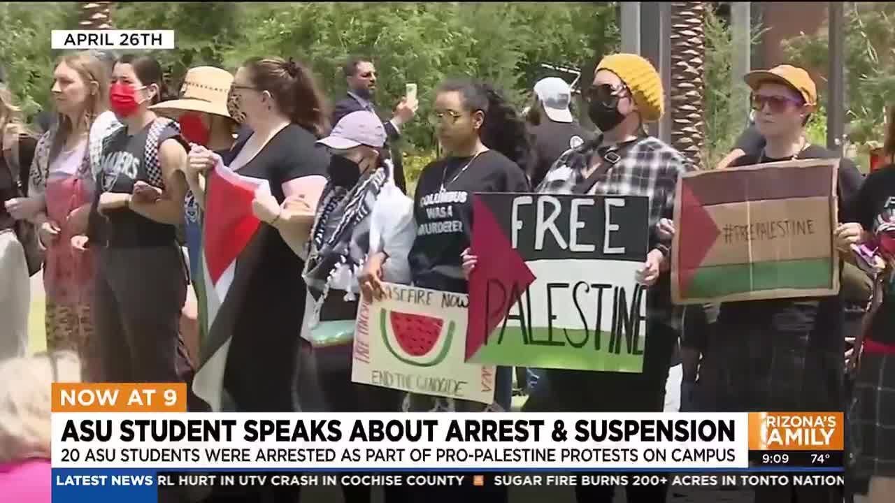 ASU student speaks about arrest and suspension - YouTube