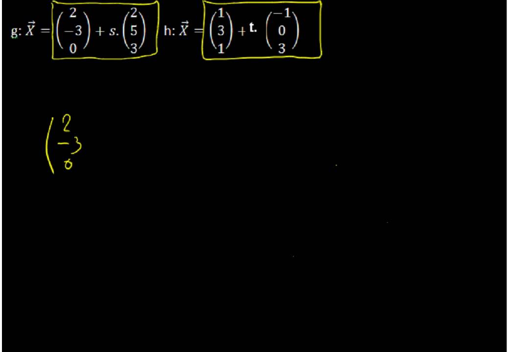 Lagebeziehung zweier Geraden- Windschiefe Geraden - YouTube