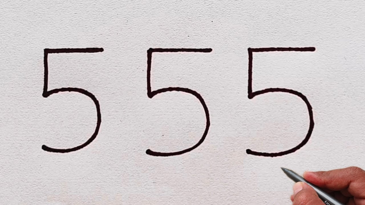 How to draw rabbit from number 555 | rabbit drawing easy | Rabbit Drawing Tutorial - YouTube