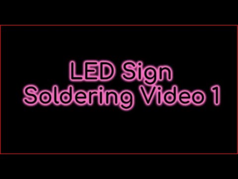 LED Sign Soldering Video 1 - prepping the cord - YouTube