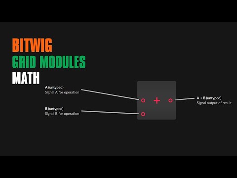 Math Add Subtract Modules - Bitwig Grid Module Guide - YouTube