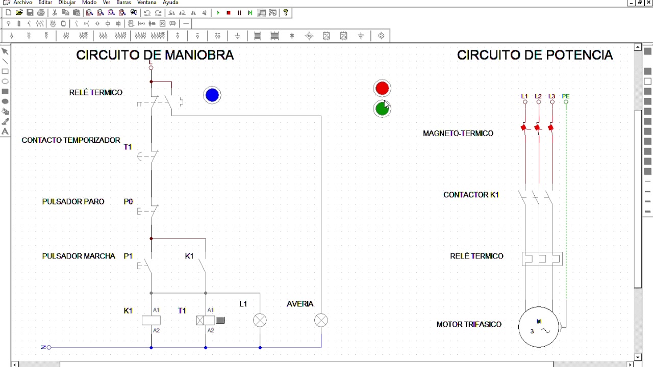 MARCHA PARO POR PULSADORES TEMPORIZADO - YouTube