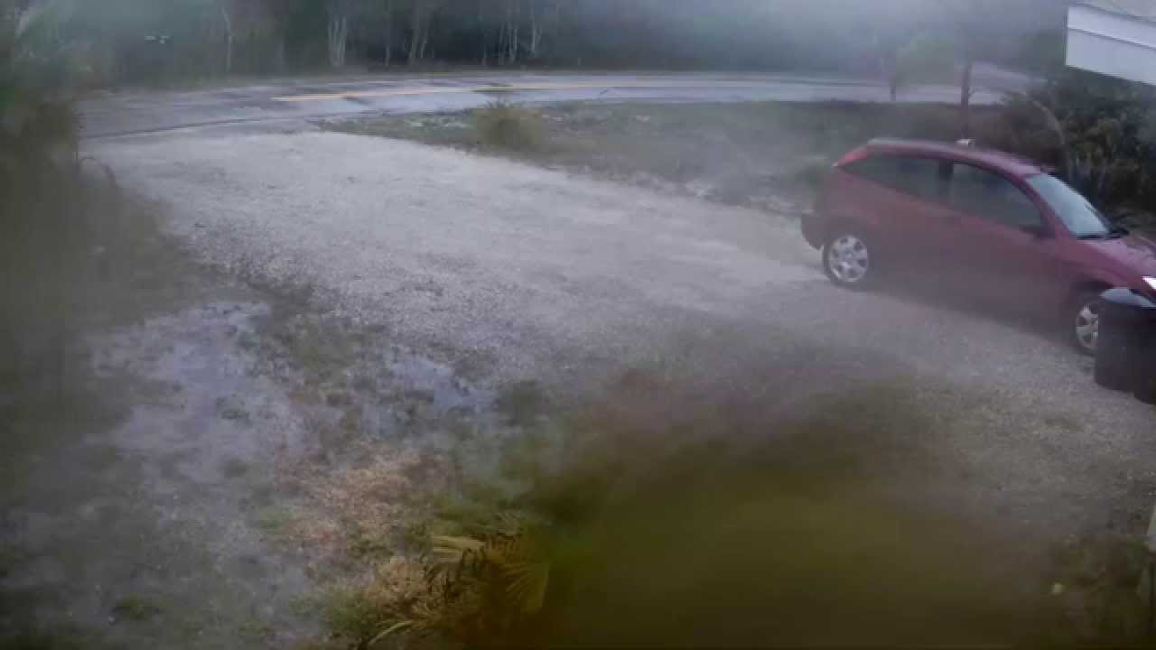 Testing Sharx Security Camera SCNC3905 during a rain storm - YouTube