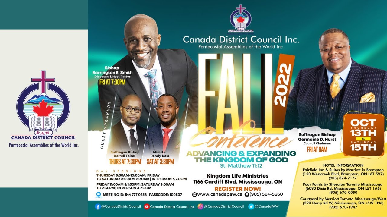 Canada District Council | Saturday October 15, 2022 (Minister Randy ...