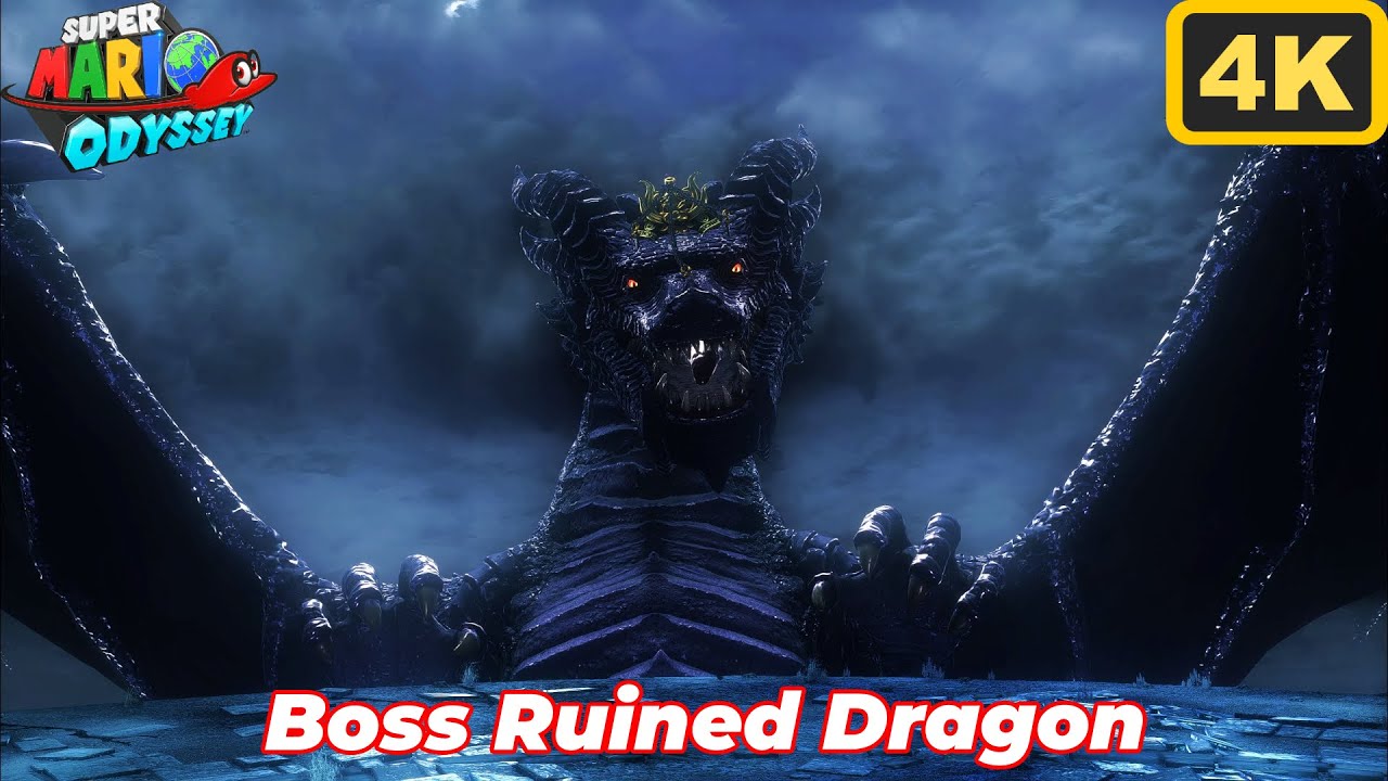 Super Mario Odyssey - Boss: Ruined Dragon 4K 60fps - Yuzu ReShade - RX ...