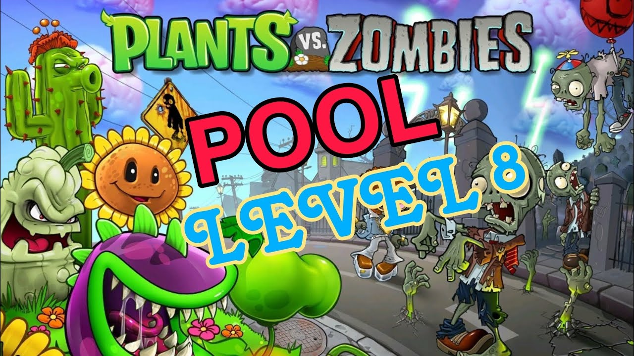 Plants vs Zombies Pool Level-8 || How to complete level 8 of Plants vs ...