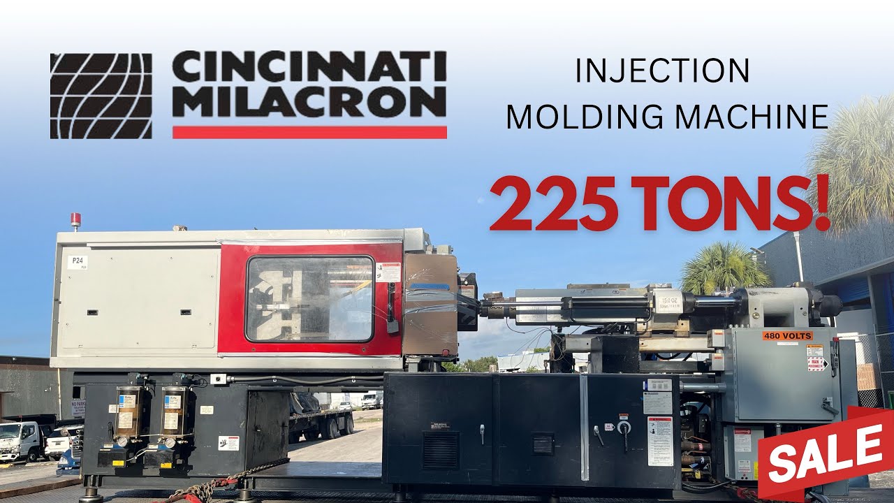 225 Ton Cincinnati Milacron Injection Molding Machine For Sale! - YouTube