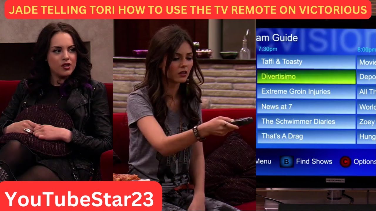 Jade telling Tori how to use the TV remote on Victorious - YouTube