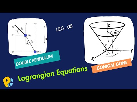 Lec 05 | Lagrangian Equations for Double Pendulum | Conical Spiral | JC ...