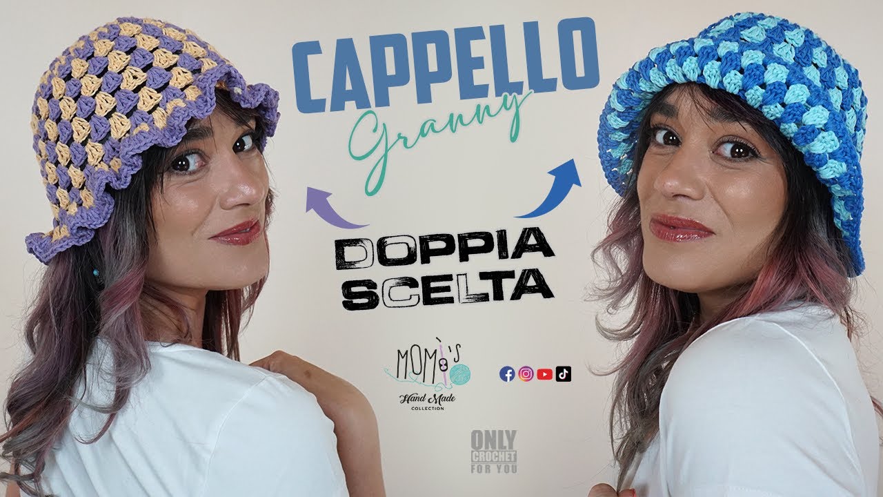CAPPELLO GRANNY FACILISSIMO TUTORIAL PER PRINCIPIANTI @momiscrochet #crochet #tutorial #granny ...