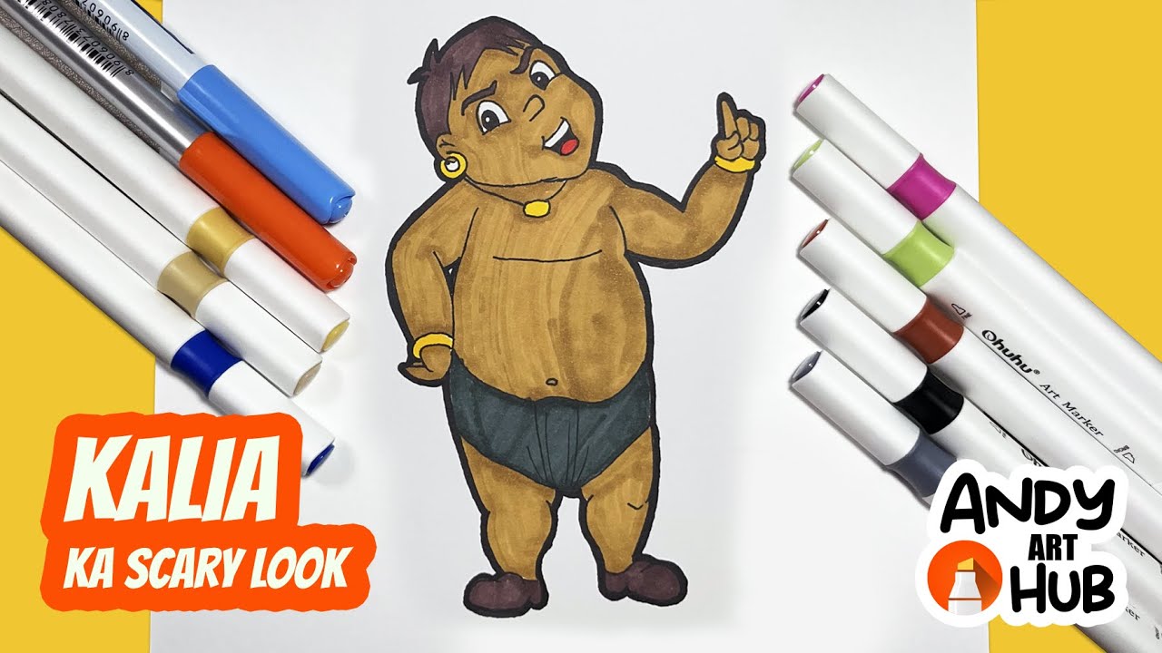 How to draw Kalia from Chota Bheem | Kalia drawing | Step by step ...