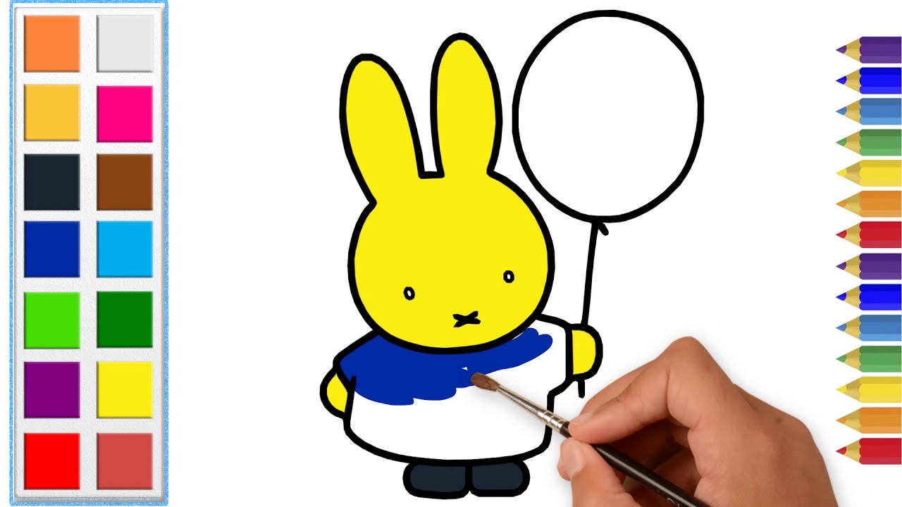 How to draw Miffy (Nijntje)| Miffy and Friends drawing for kids ...