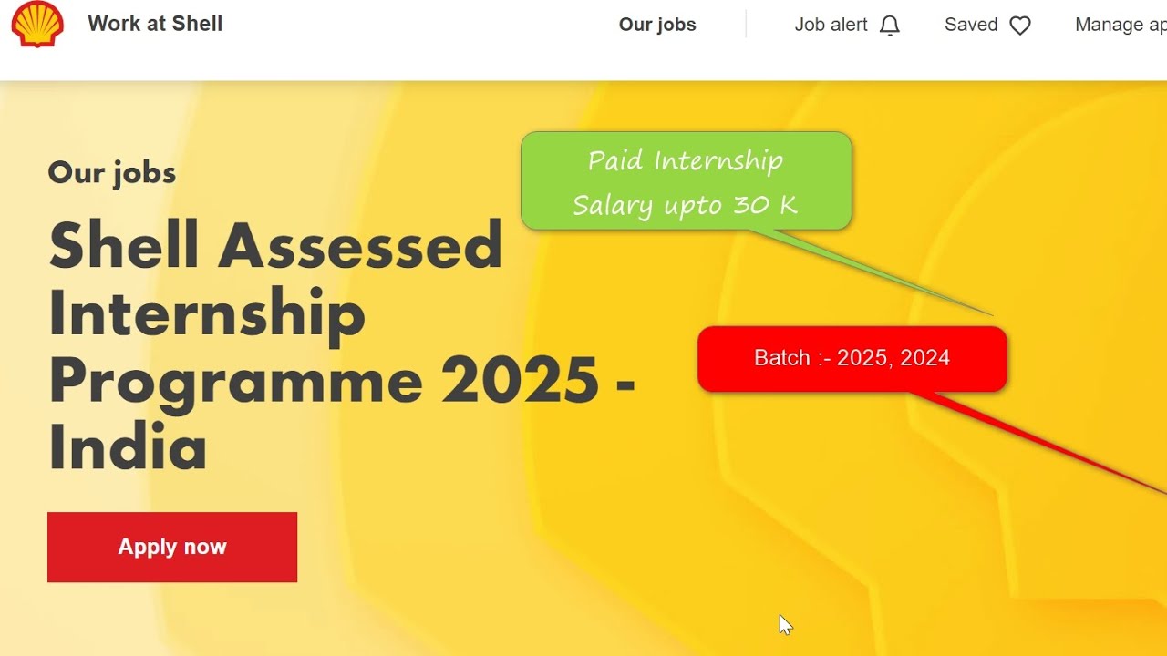 Shell | internship| salary - 20 to 30 k | batch recent batches - YouTube