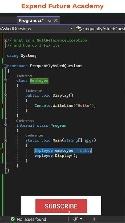 C Programmers Faq 005 Nullreferenceexception Programming Developer Csharp Dotnet