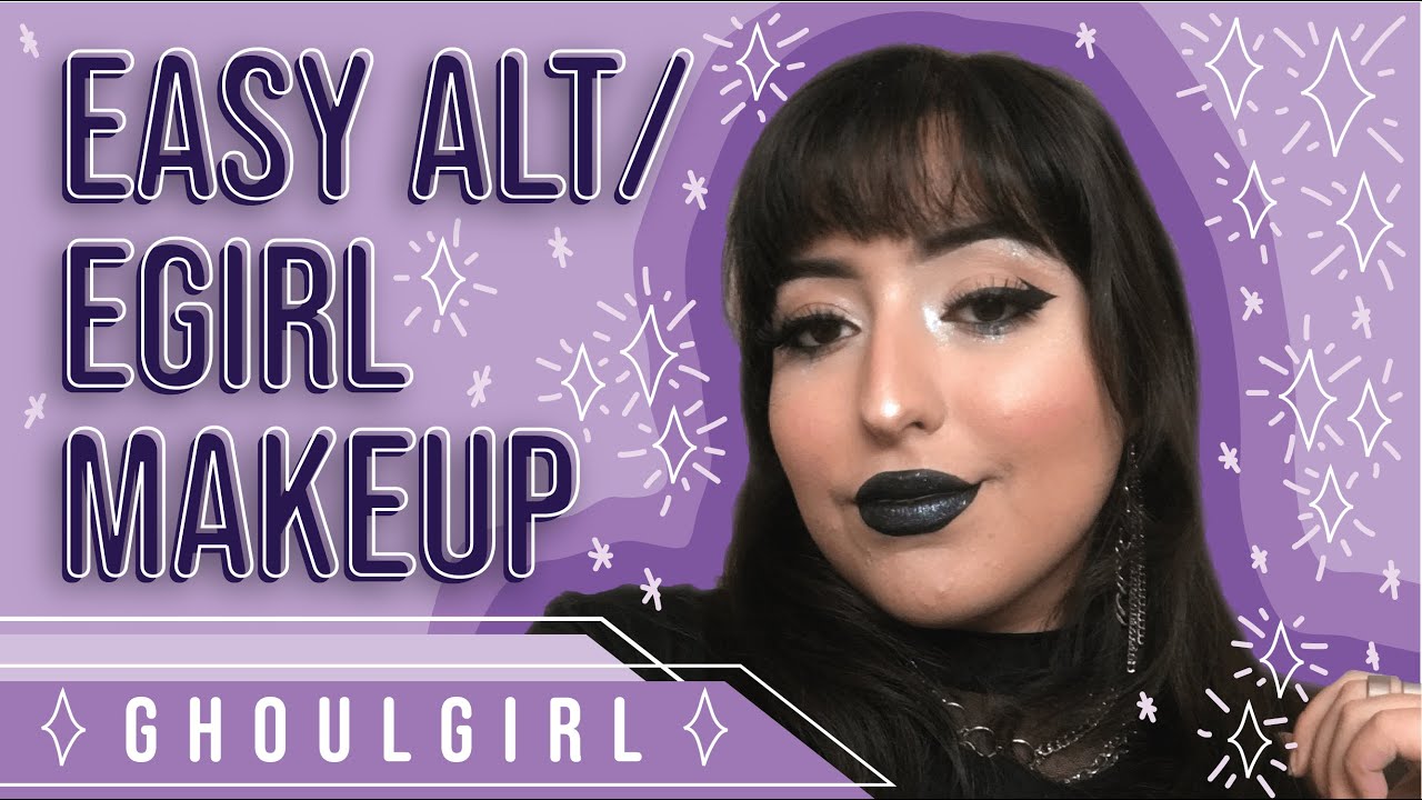 Basic Alternative/Egirl Makeup Easy // ghoulgirl - YouTube