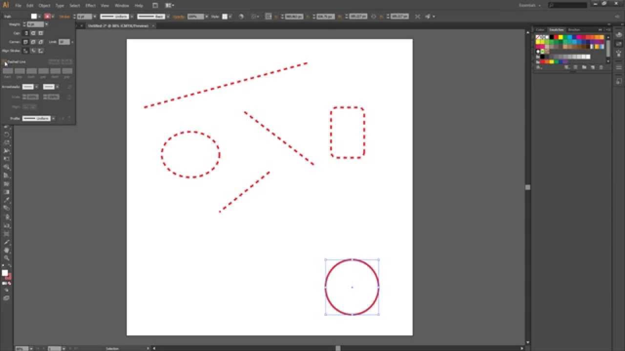 How to Create a Dotted Line in Adobe Illustrator. - YouTube