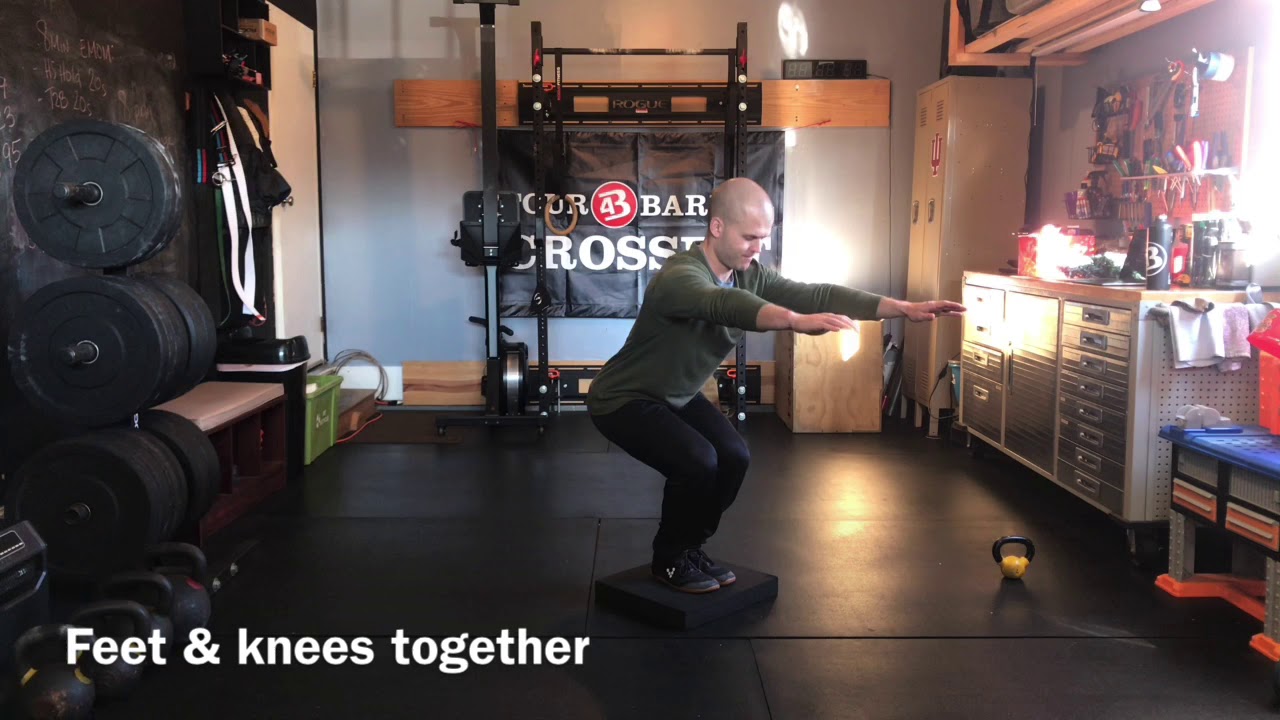 Balance Pad Close Stance Squat - YouTube