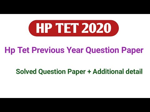 Hp tet Previous Year question paper 2018!! Important for all govt exam ...