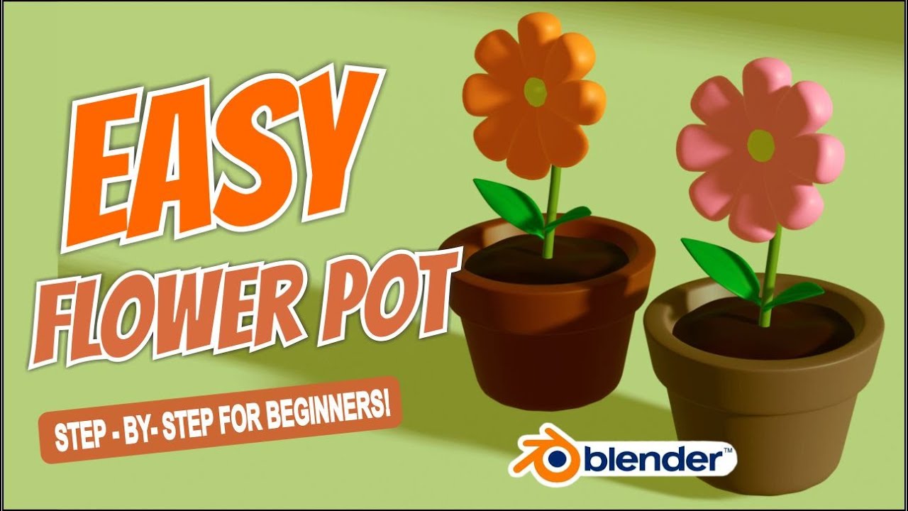 How to Make a 3D Flower Pot in Blender | Beginner-Friendly Tutorial ...