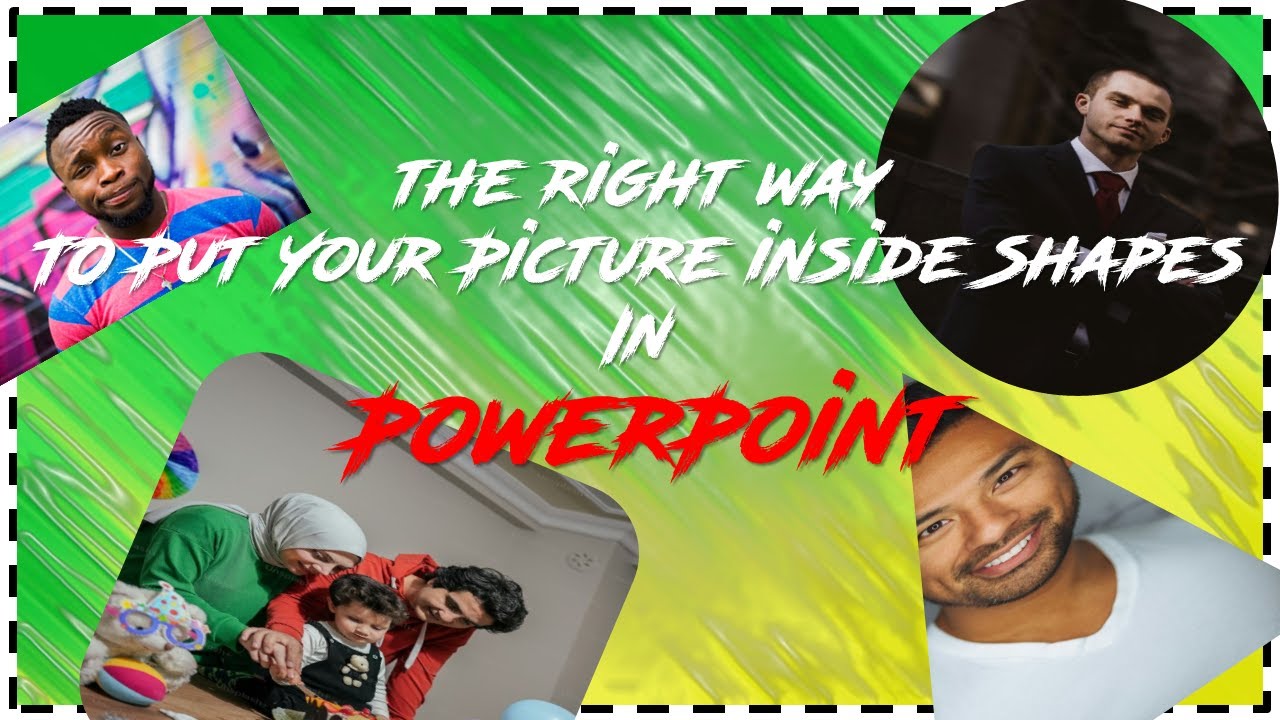 ضع صورتك داخل الشكل Inside Shapes In POWERPOINT - YouTube