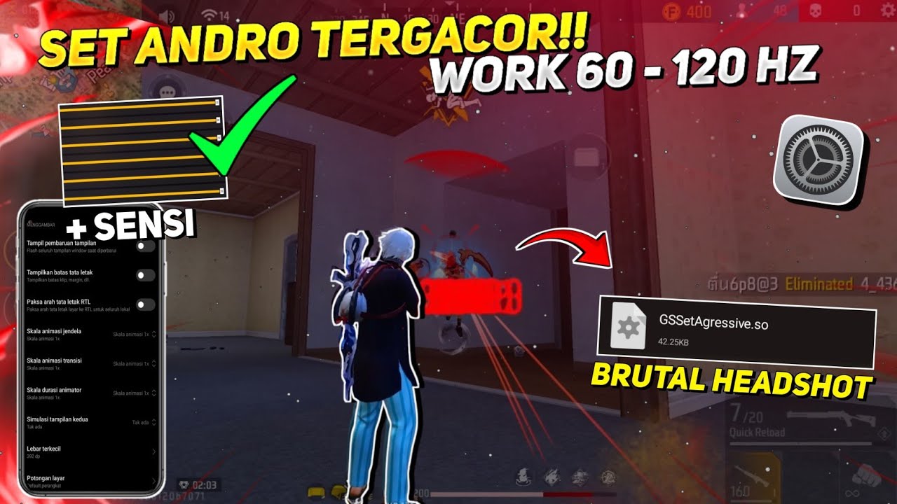 SET ANDRO + SENSI + FILE GS SUPER GACOR‼️100% KAYAK CHEATER AIM HEADSHOT TERUS SETELAH UPDATE ...