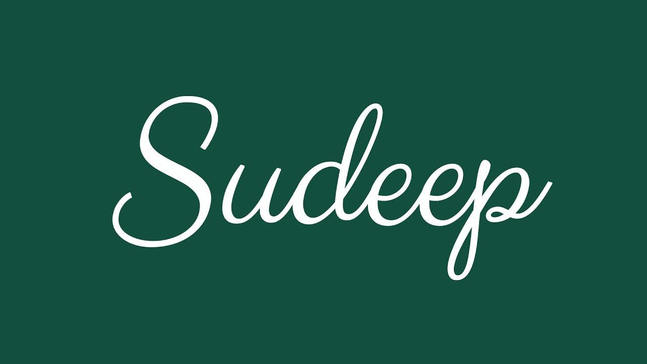 Learn how to Sign the Name Sudeep Stylishly in Cursive Writing - YouTube