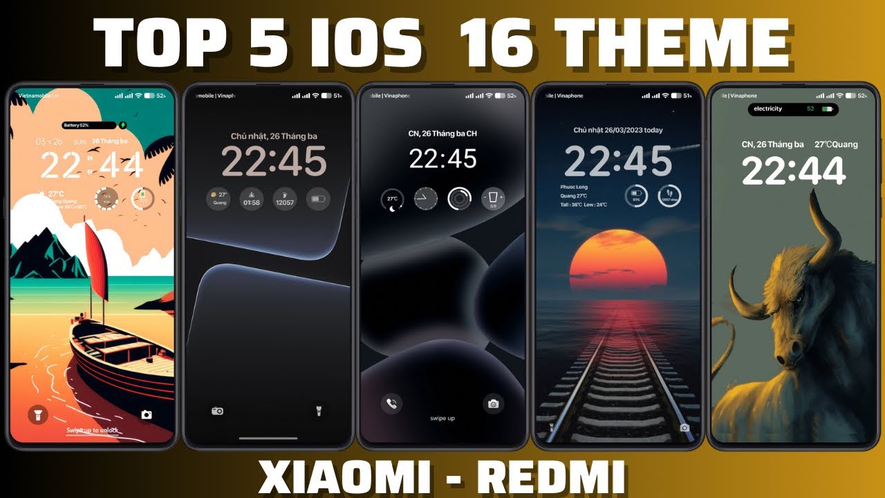 Top 5 Theme iOS 16 Style On Xiaomi Redmi Devices | I Love MIUI - YouTube