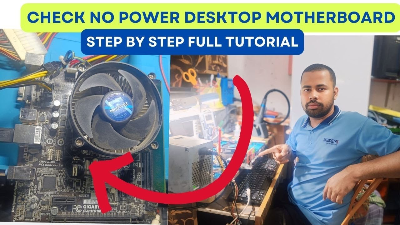 How to repair no power Desktop motherboard step by step - check no ...