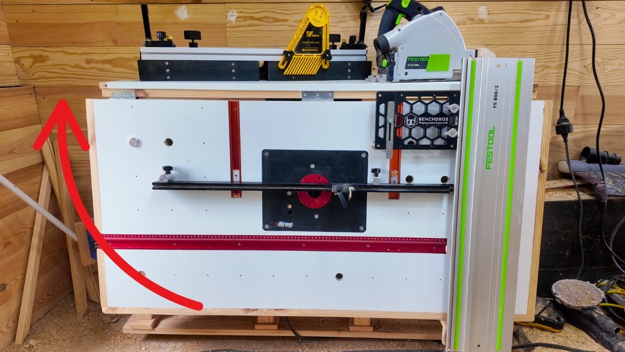 Fold-Down Router Table Gets a Major Upgrade – Bench Dog MFT Mod! - YouTube