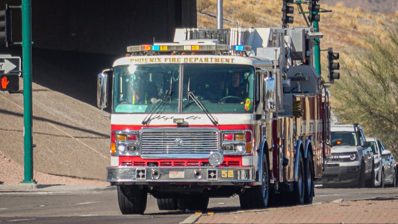 Engine 50, Ladder 52 & Battalion 6 Responding [Phoenix Fire Department ...