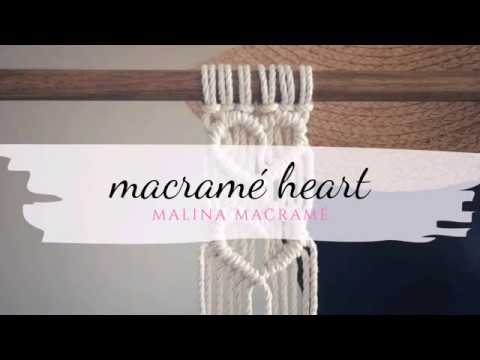 How to make macrame heart - tutorial - YouTube
