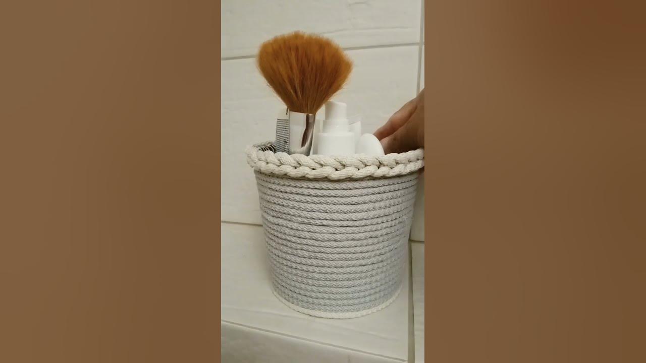 корзина из шнура - YouTube