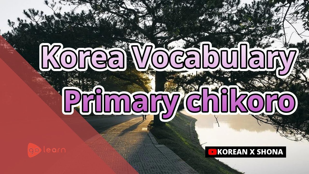 Korea Vocabulary Primary chikoro | Golearn - YouTube