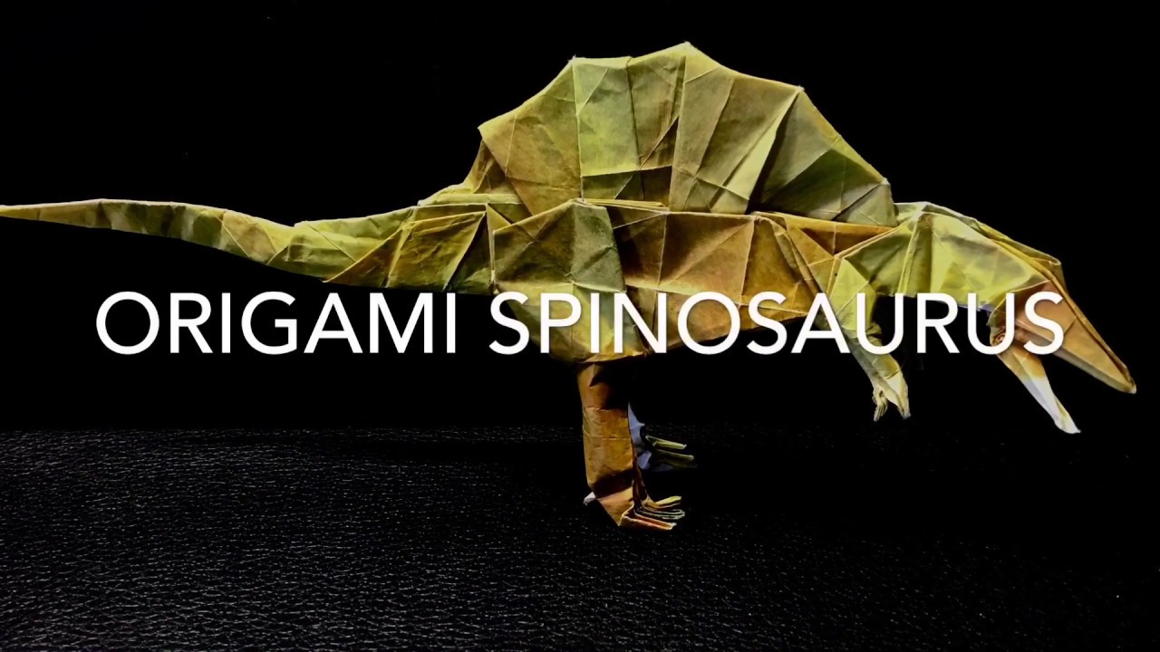 Origami Spinosaurus (Shuki Kato) demo - YouTube