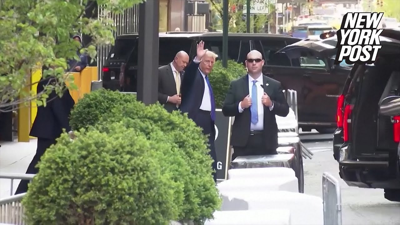 Former president leaves Trump Tower, headed to Lower Manhattan ...