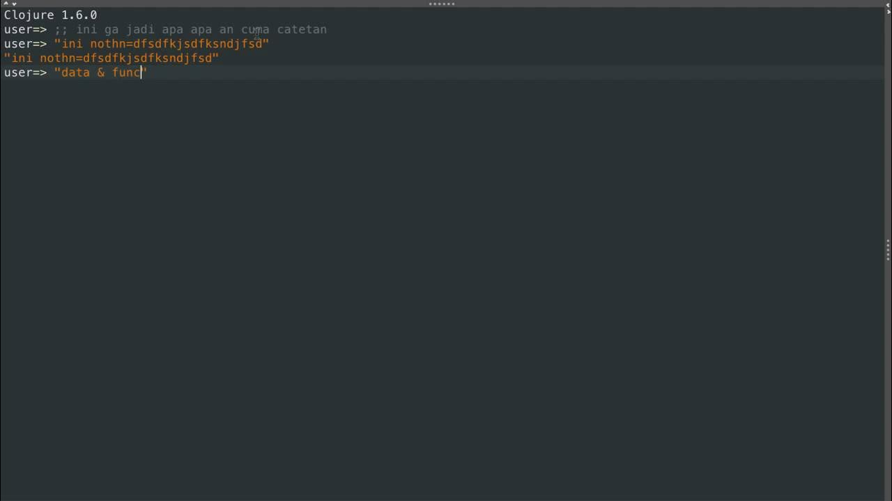 Clojure Basic part one 01 - YouTube