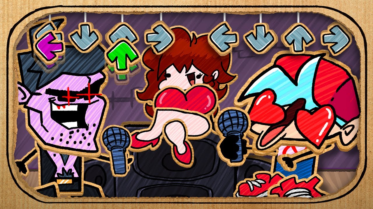 Friday Night Funkin (FNF) - In a Nutshell (Cardboard Animation) - YouTube