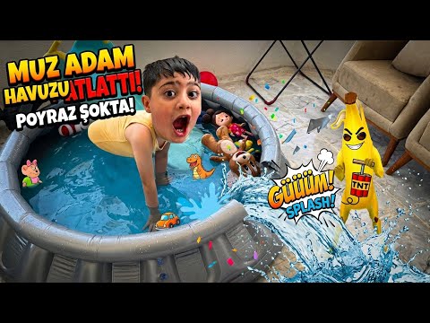 POYRAZ VE ARKADAŞLARI HAVUZDAYKEN MUZ ADAM GELDİ ! HAVUZU PATLATTI 