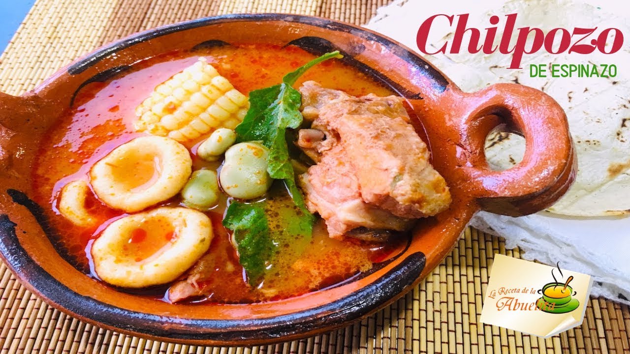 Caldo chilpozo de espinazo receta - YouTube