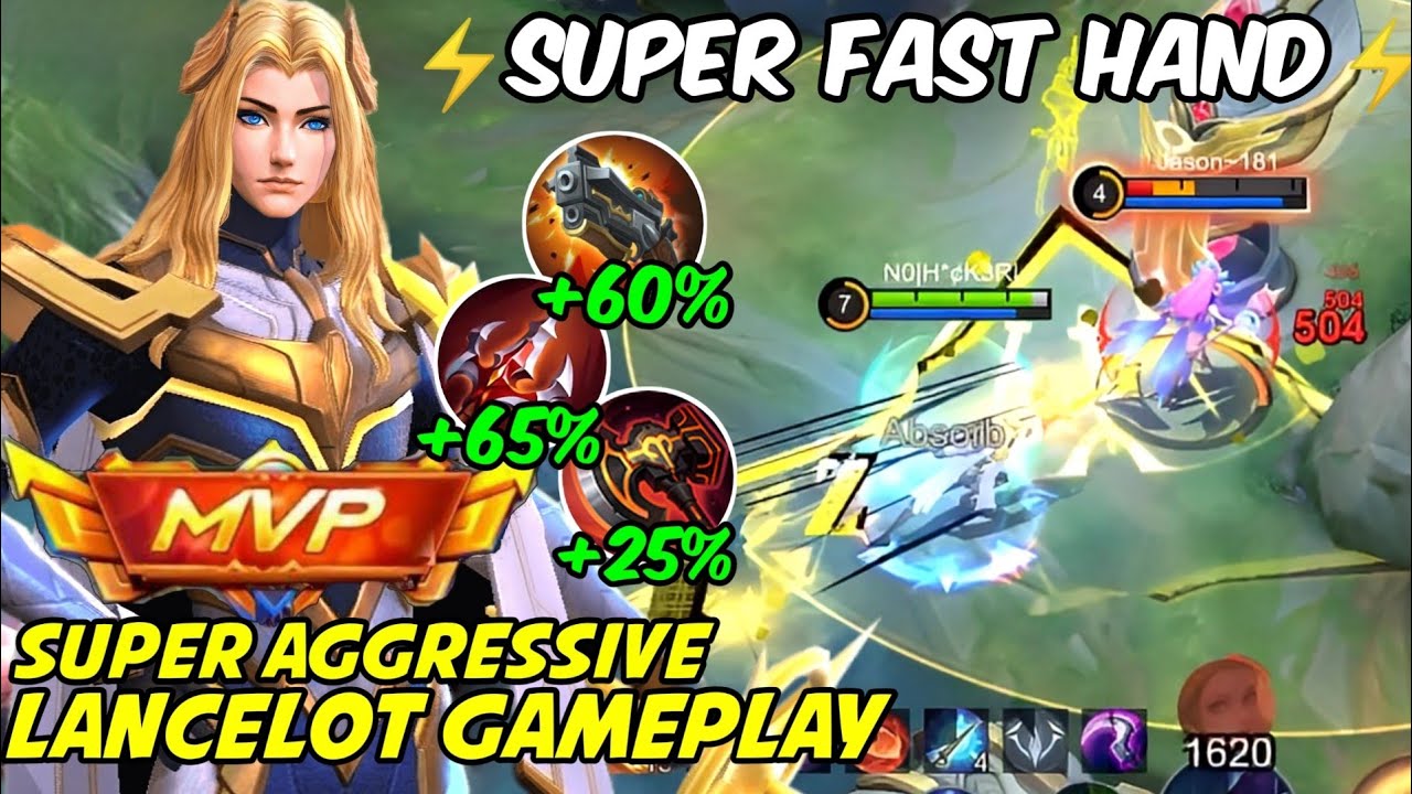 SUPER AGGRESSIVE LANCELOT SUPER FAST HAND GAMEPLAY 2024🔥LANCELOT BEST ...