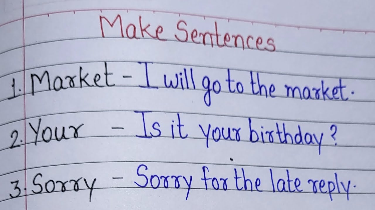 Make Sentence with given words l How to make sentences in English l ...