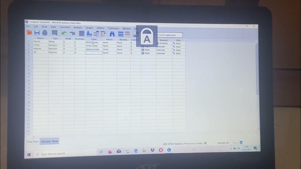 Tutorial menginput data menggunakan spss - YouTube