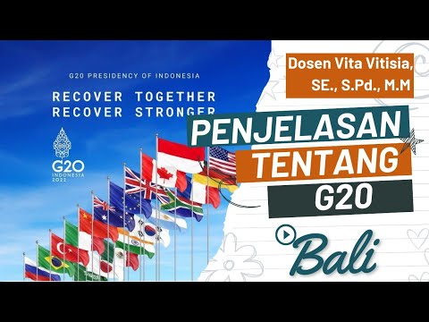 Ibu Vita Vitisia, S.E., S.Pd., M.M - PKN-INSTITUT STIAMI- APA ITU G20 DAN MANFAAT BAGI INDONESIA ...