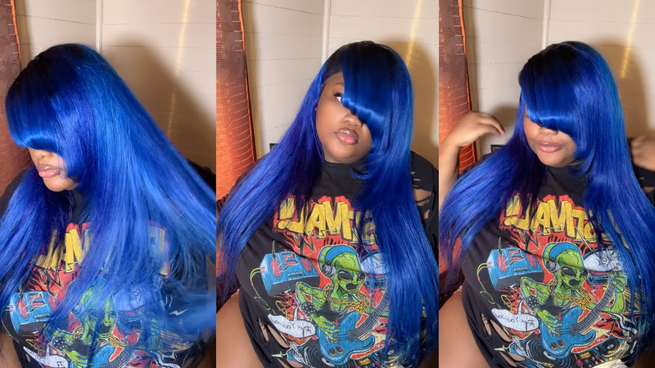 TIK TOK VIRAL DEEP SIDE PART WITH BANG | BLUE WATERCOLOR💙💙💙 - YouTube