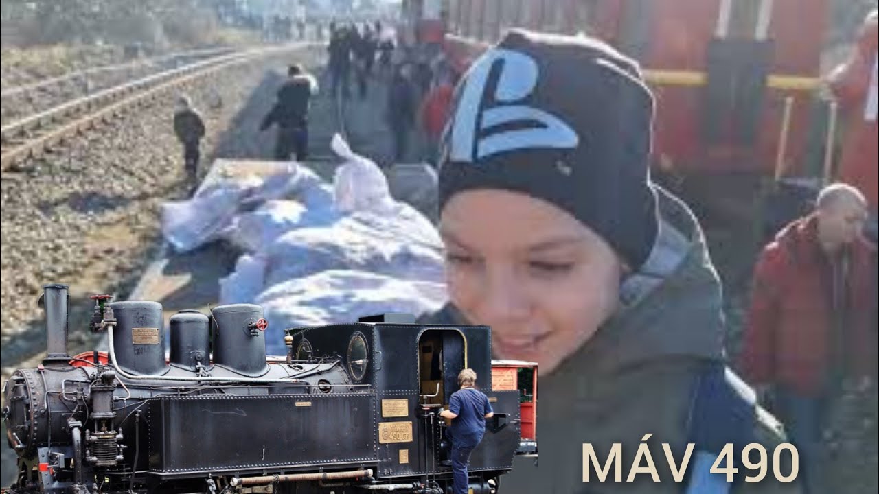 Budapest Children's railway MÁV 490 steam train - YouTube