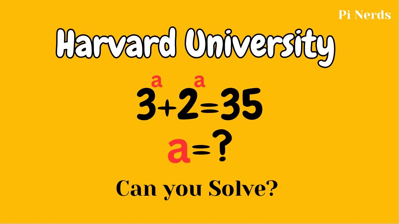 Harvard University Entrance Exam Question | Math Olympiad | Mathematics ...