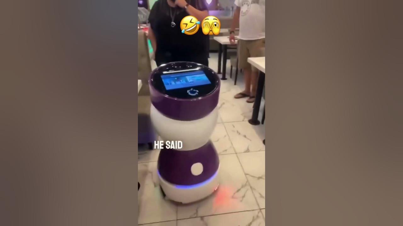Artificial Intelligence Waitress Bot Gets Very Upset - YouTube